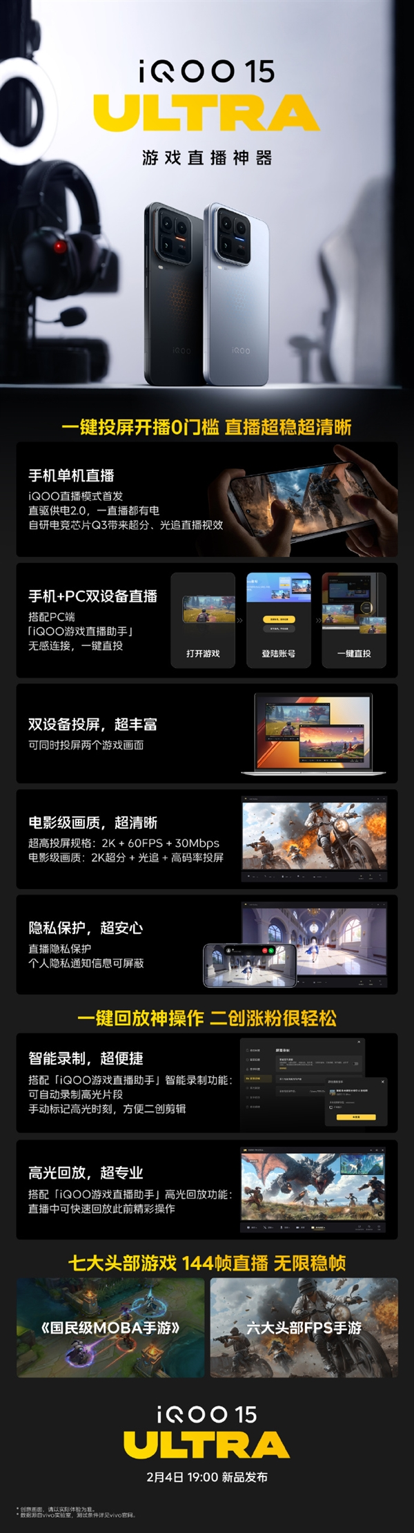 The iQOO 15 Ultra supports one-click screen mirroring for easy live streaming. – Kazam